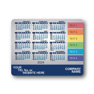 Aluminium Calendar Coaster 115 x 90mm - GSM Online Label Sales